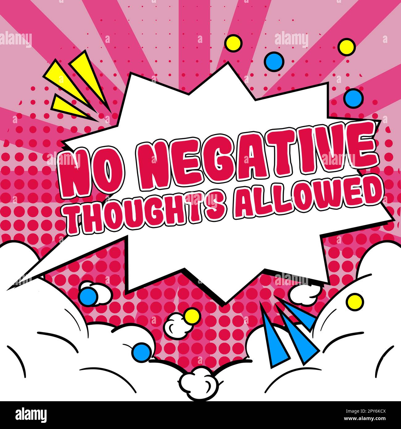Text sign showing No Negative Thoughts Allowed. Conceptual photo Always ...