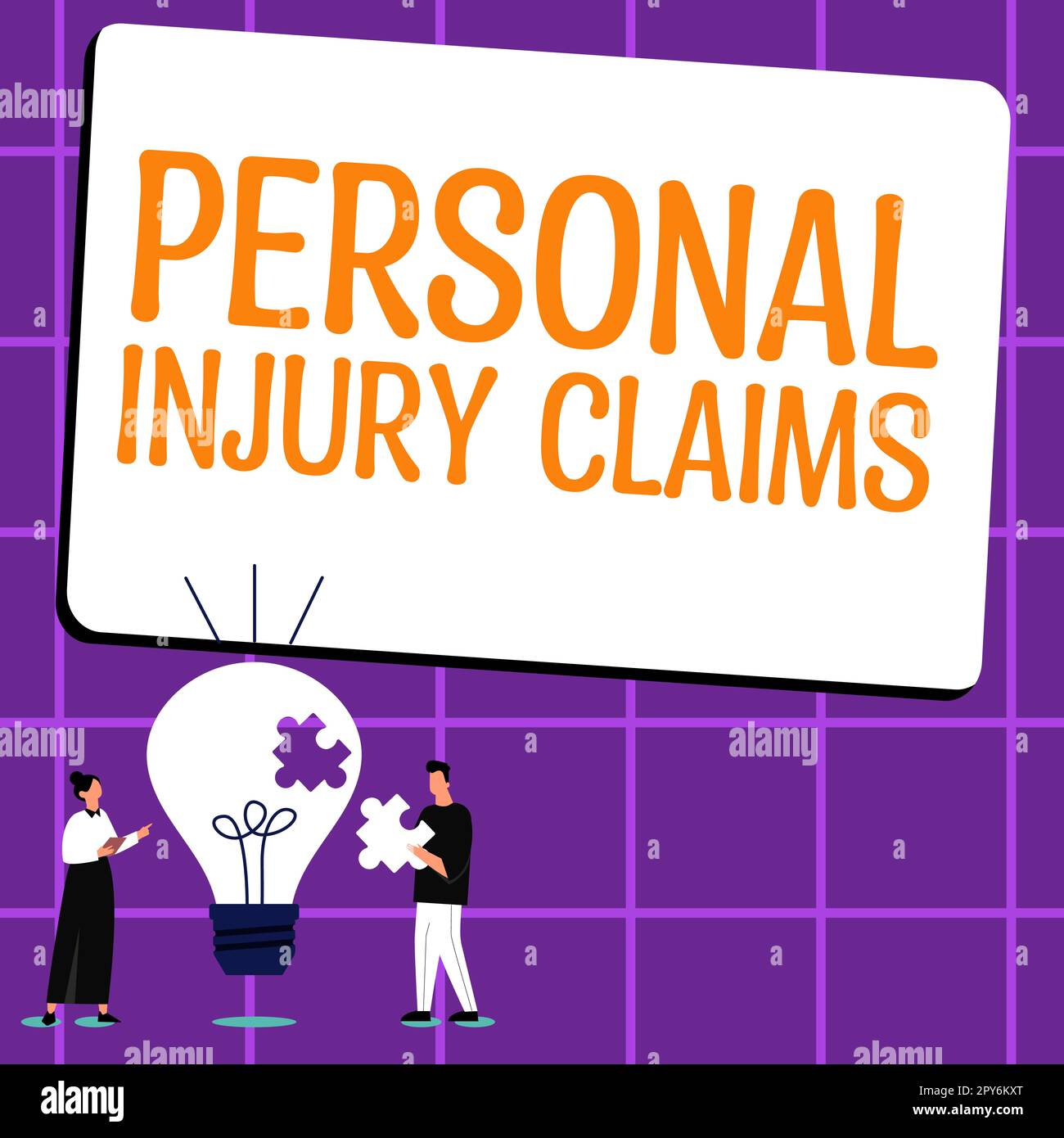 Conceptual caption Personal Injury Claims. Business idea being hurt or ...