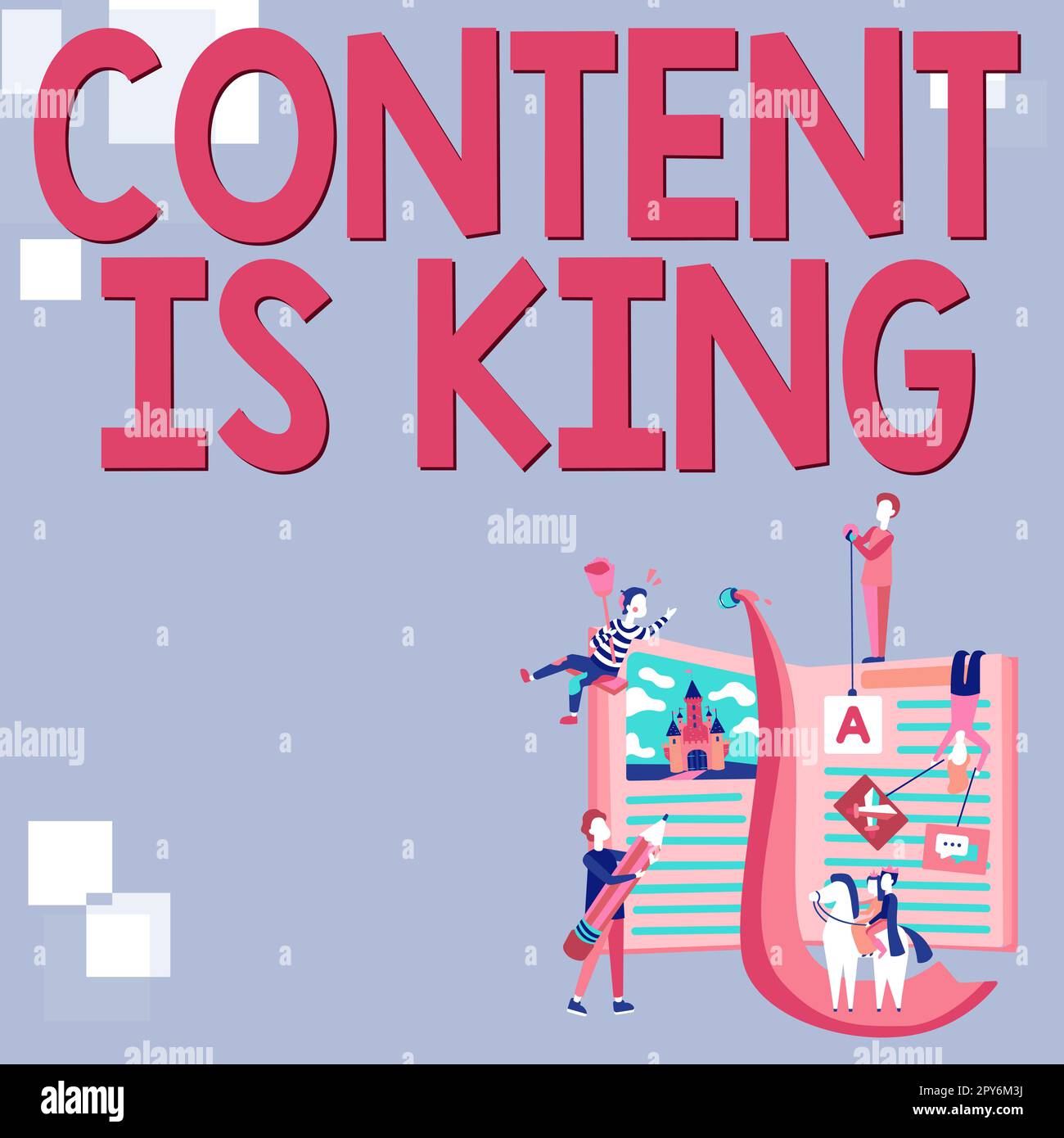 Conceptual display Content Is King. Word Written on Content is the ...