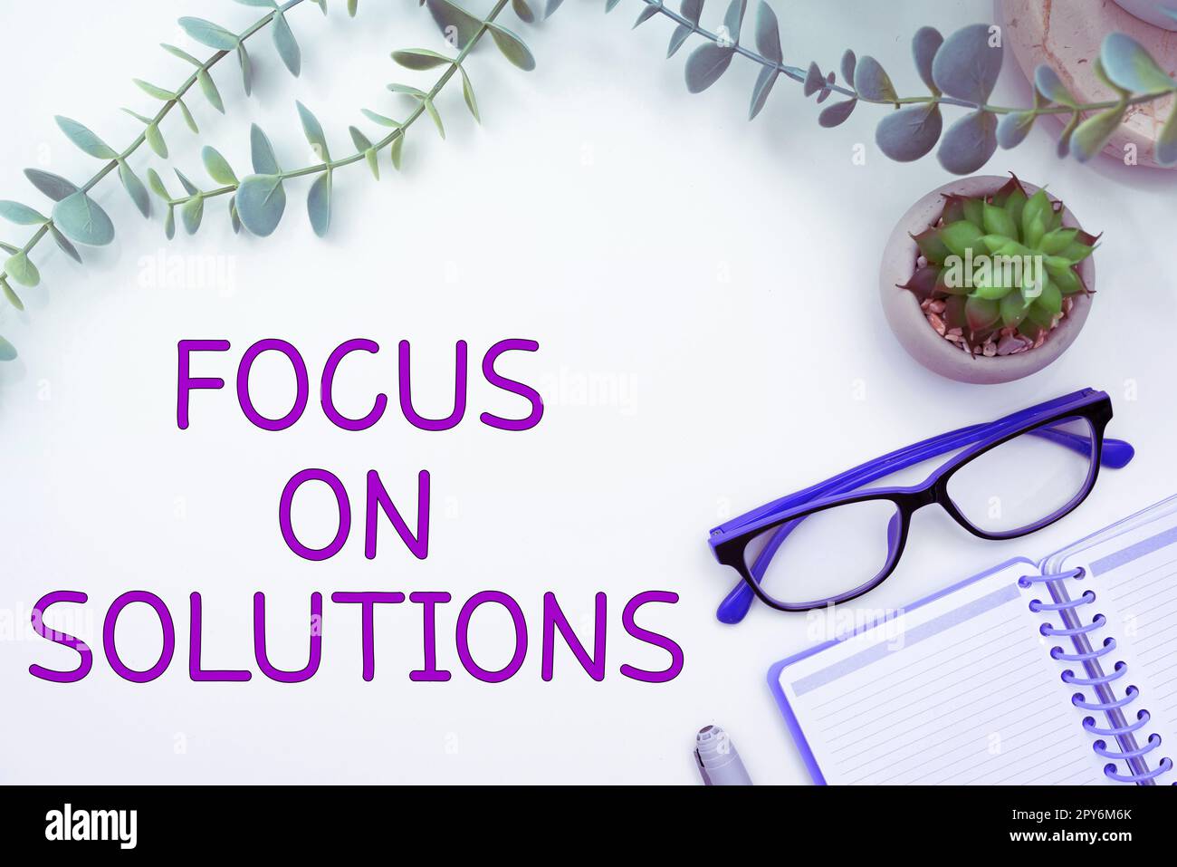 Text showing inspiration Focus On Solutions. Internet Concept powerful practical way to achieve ...