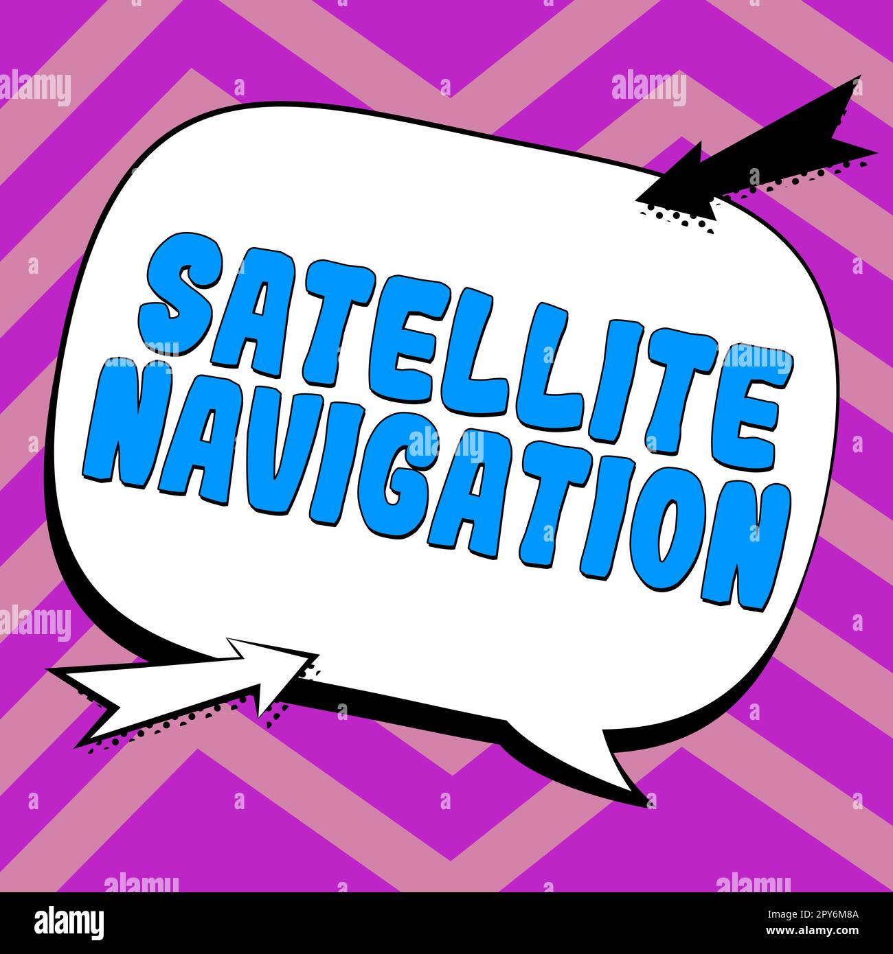 Handwriting text Satellite Navigation. Conceptual photo system ...