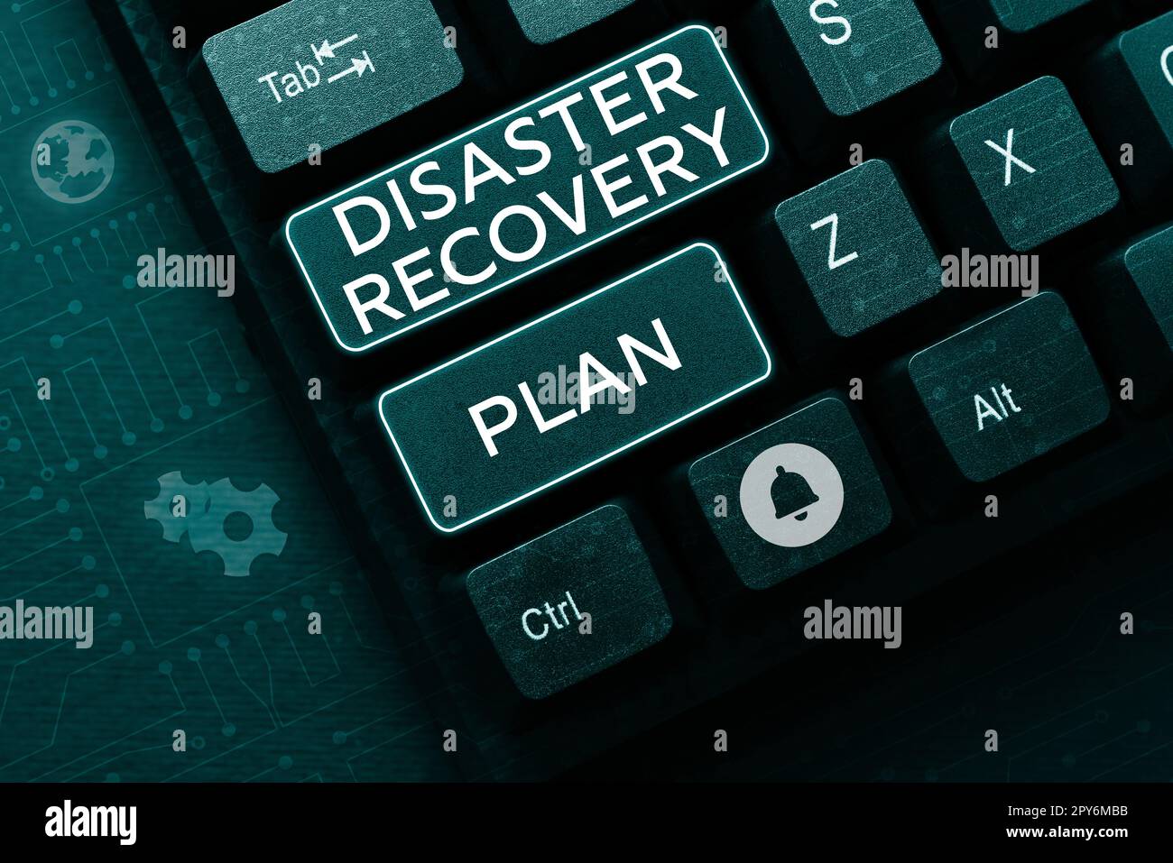 Hand writing sign Disaster Recovery Plan. Business idea having backup ...