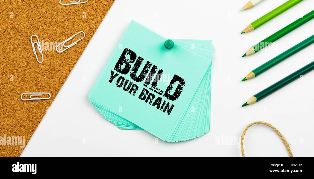 Conceptual display Build Your Brain. Business idea mental activities to ...