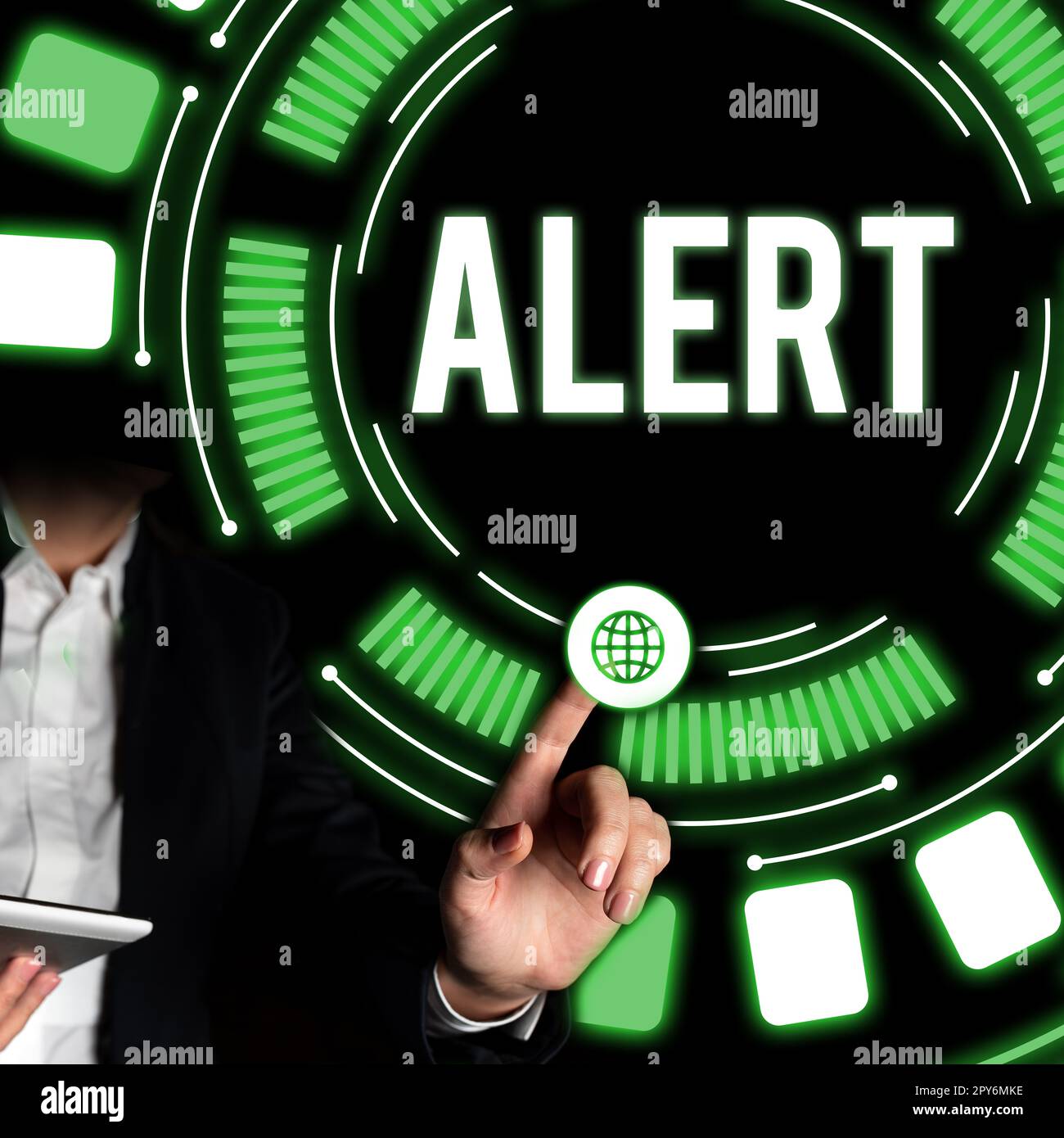 Handwriting text Alert. Business overview An announcement Signal ...