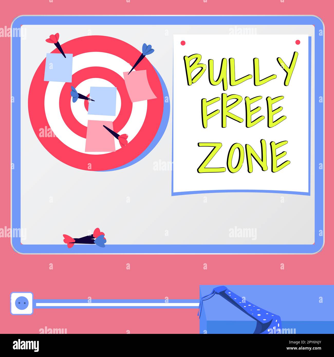Conceptual caption Bully Free Zone. Business overview Be respectful to ...
