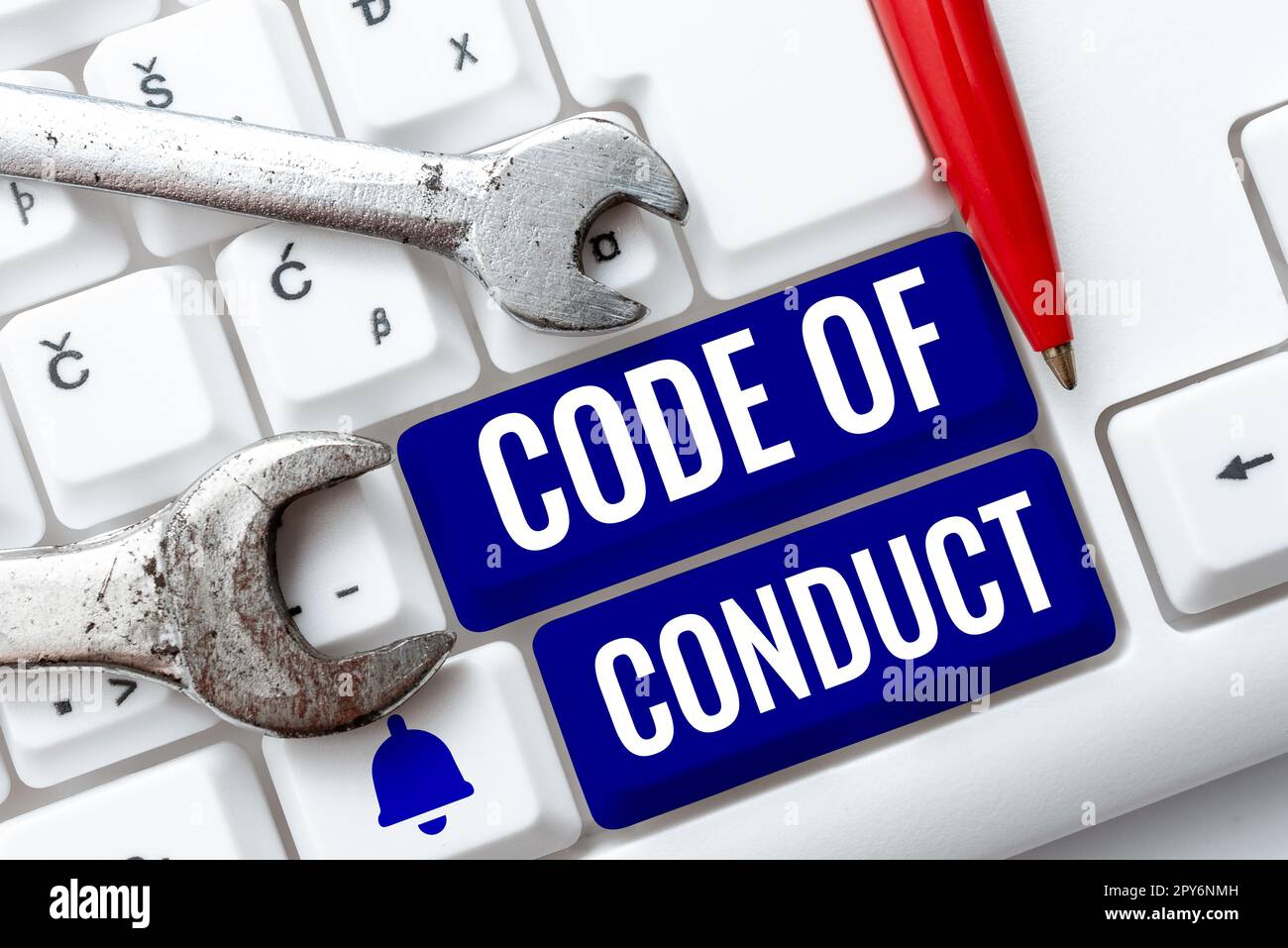 Conceptual caption Code Of Conduct. Business overview Ethics rules moral codes ethical ...
