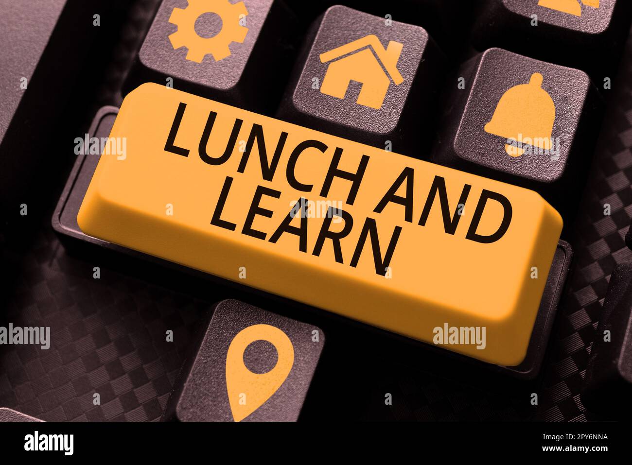 Conceptual caption Lunch And Learn. Word for Have meal and study ...