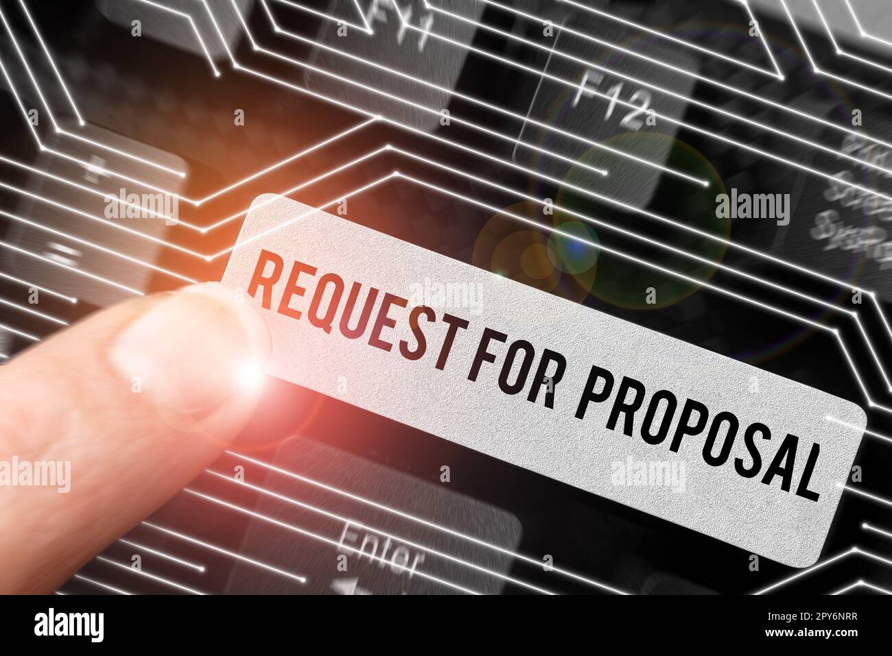Text sign showing Request For Proposal. Internet Concept document ...