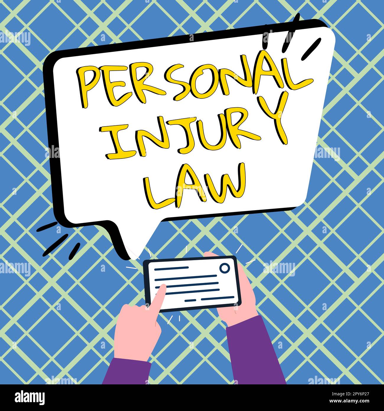 Hand writing sign Personal Injury Law. Word Written on being hurt or ...