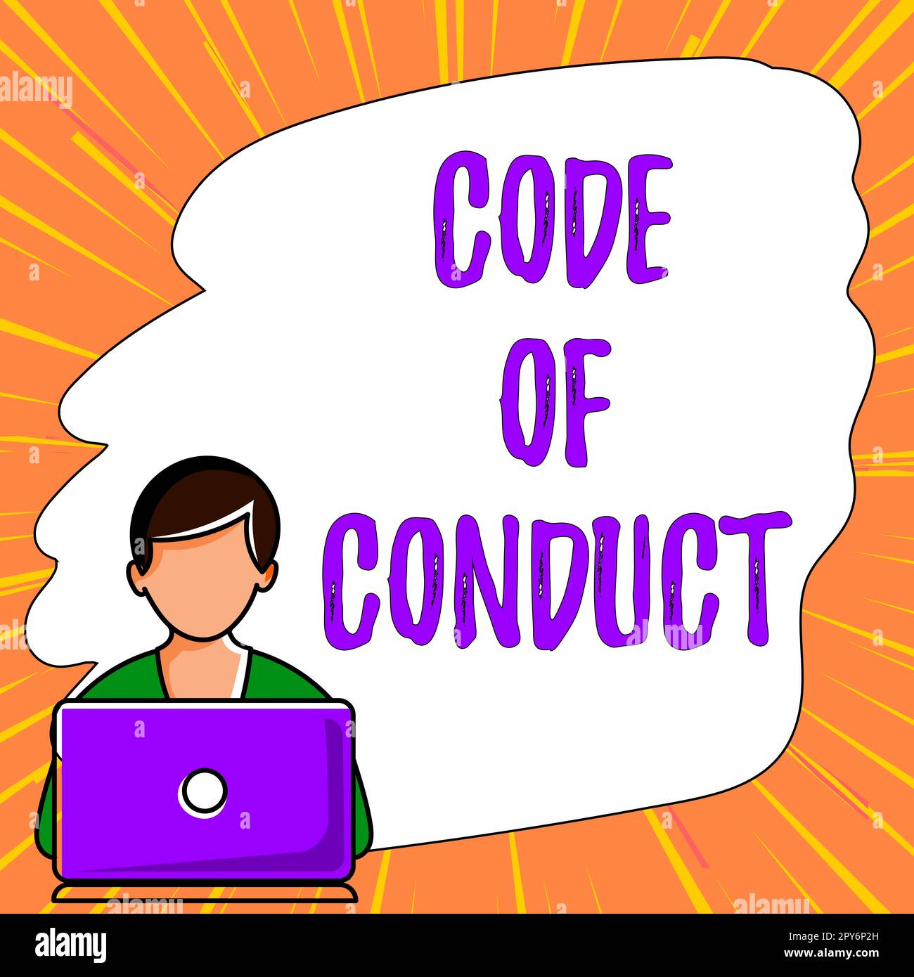 Writing Displaying Text Code Of Conduct Business Concept Ethics Rules