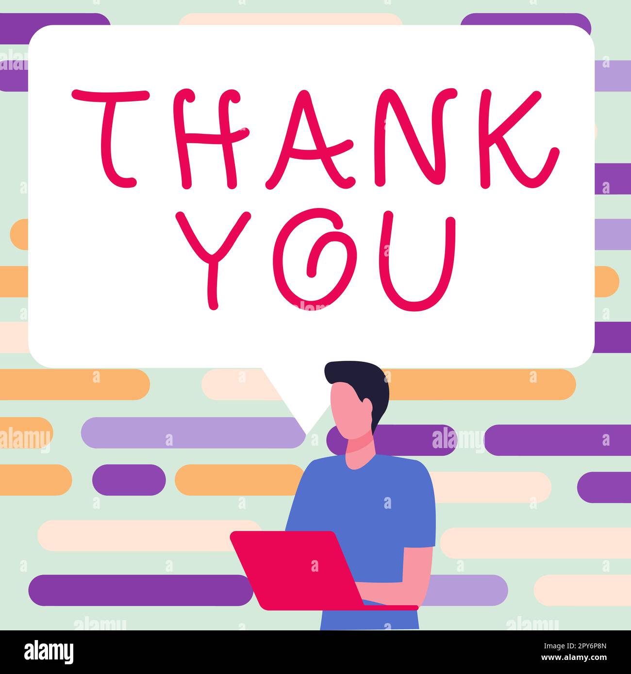 Text caption presenting Thank You. Word Written on replaying on ...