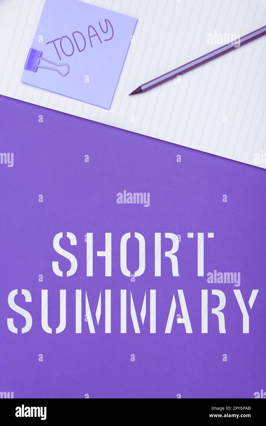 Summary review hi-res stock photography and images - Alamy