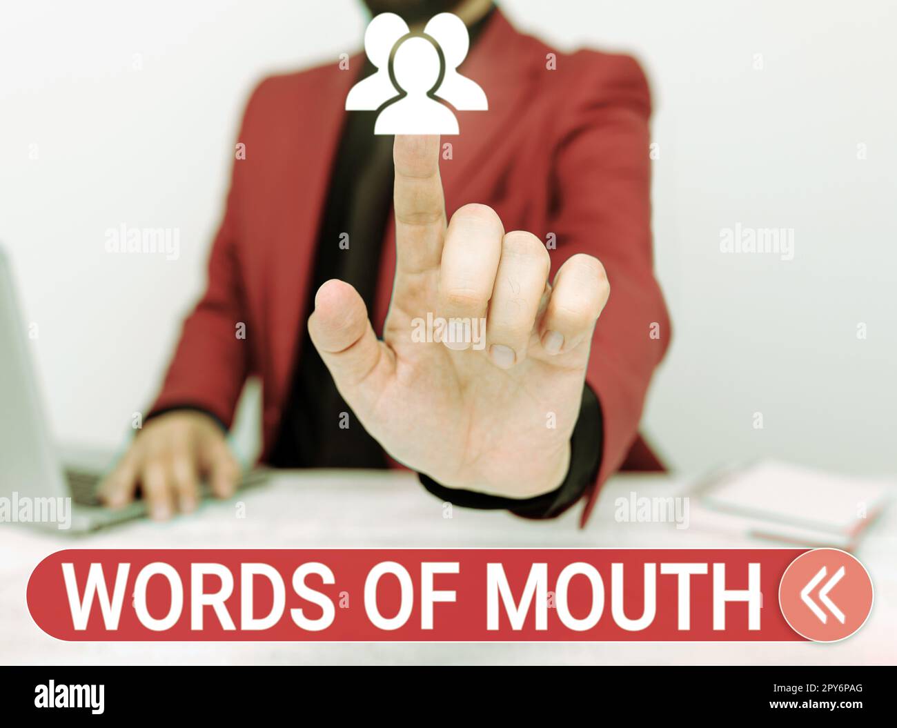 Hand writing sign Words Of Mouth. Word for simple statement can help ...