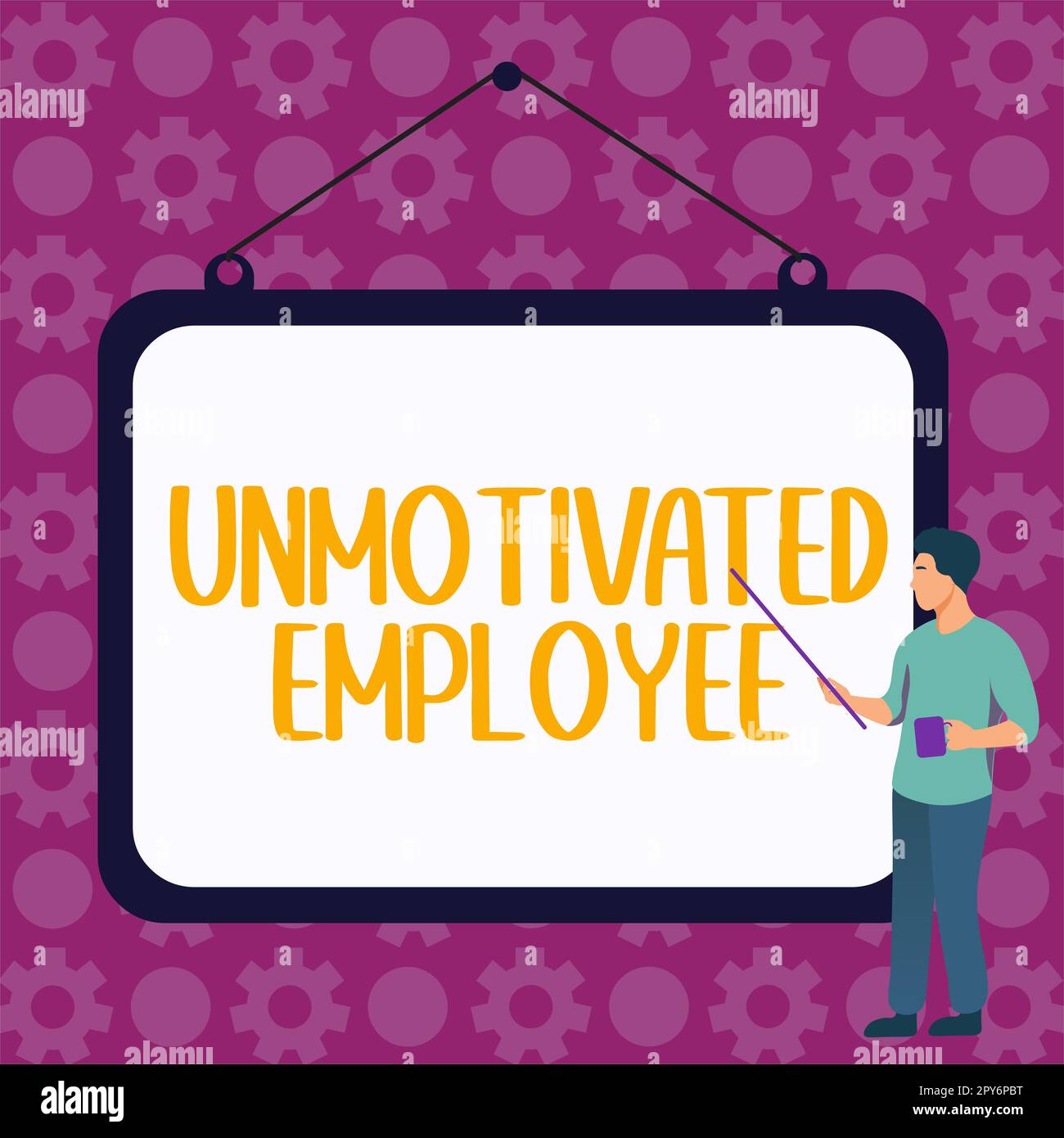 Conceptual display Unmotivated Employee. Business idea very low self ...