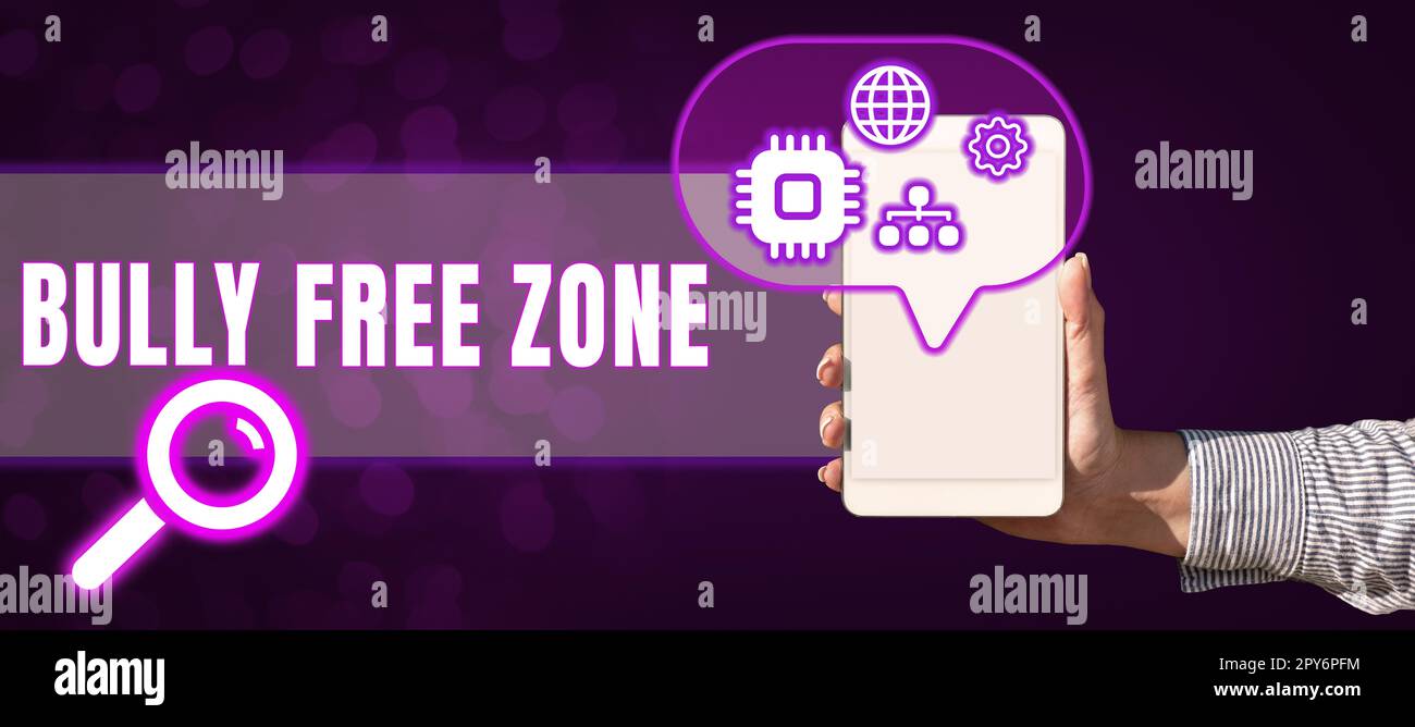 Conceptual display Bully Free Zone. Word for Be respectful to other ... Conceptual display Bully Free Zone. Word for Be respectful to other ...