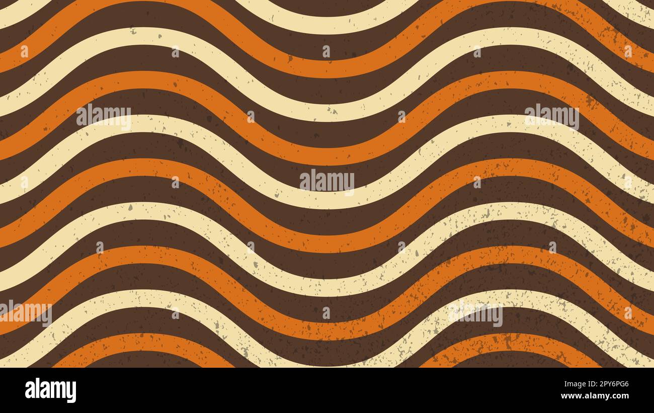 Twisted retro Vintage 70s background vector. Waves, swirl, grunge ...