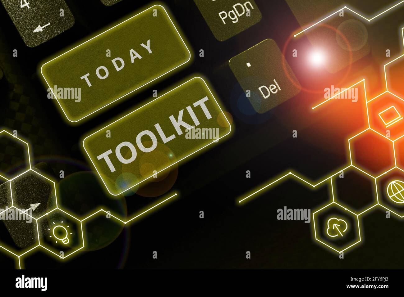 Text caption presenting Toolkit. Business showcase set of tools kept in ...