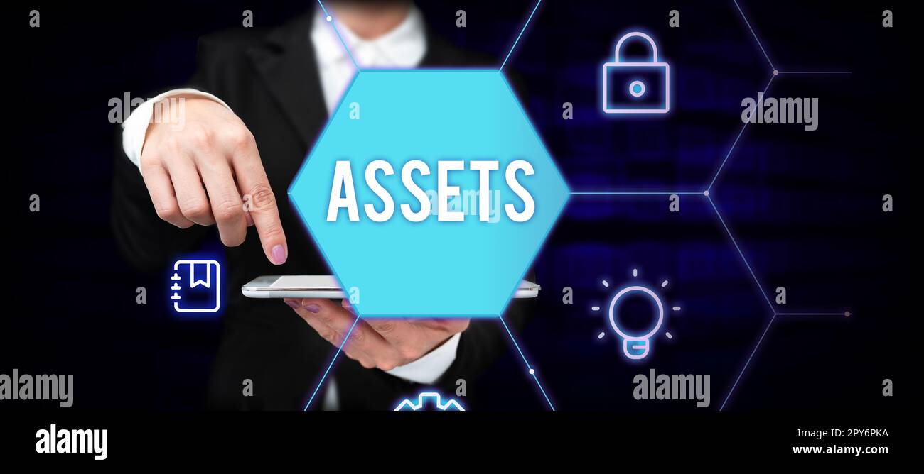 Conceptual caption Assets. Concept meaning item of property owned by ... Conceptual caption Assets. Concept meaning item of property owned by ...