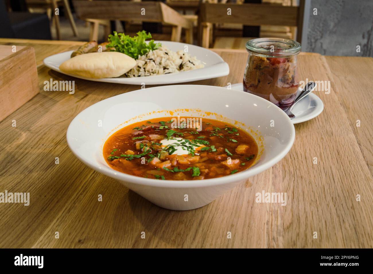 Close up soup concept photo Stock Photo - Alamy