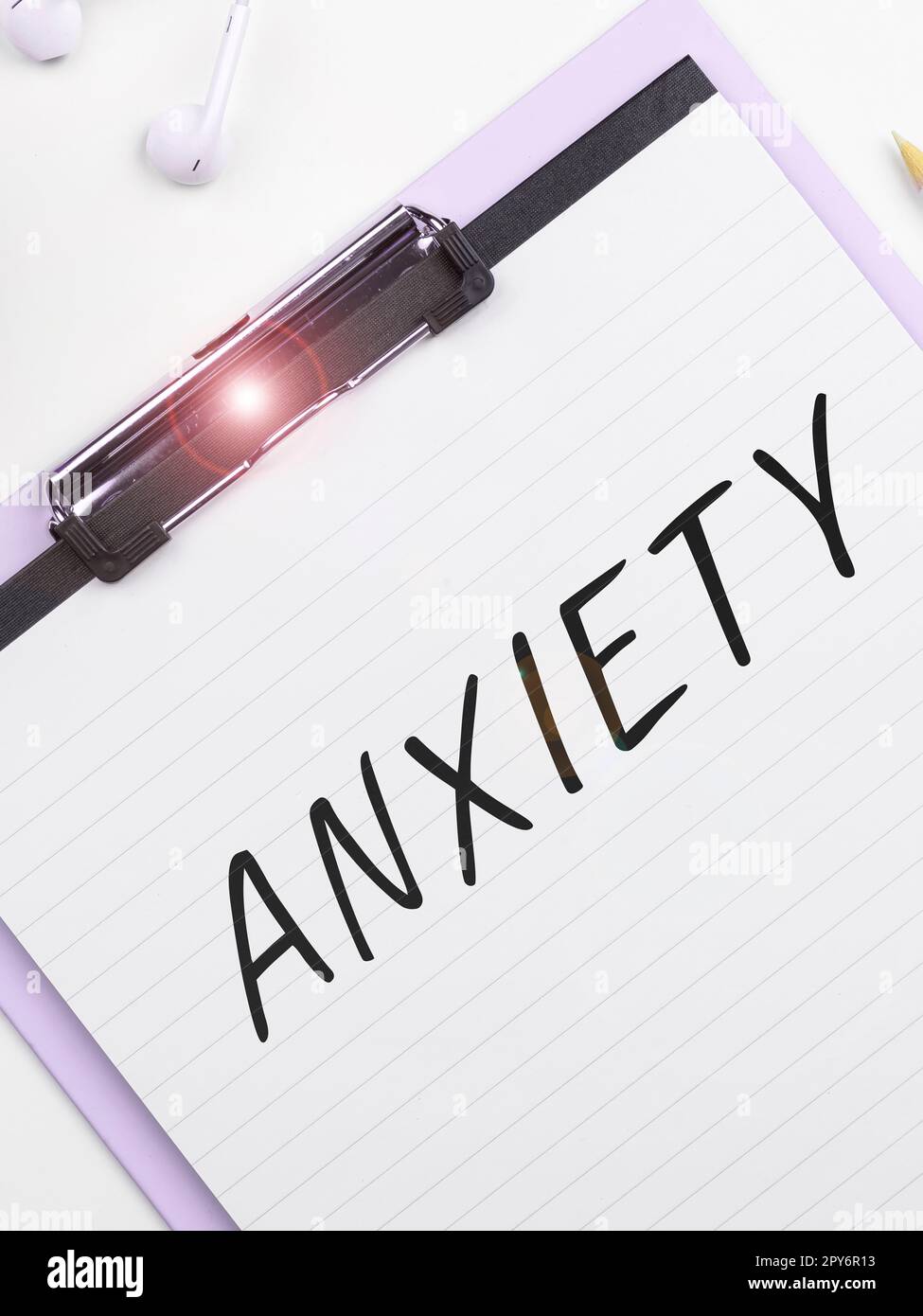 Writing displaying text Anxiety. Business idea Excessive uneasiness and ...