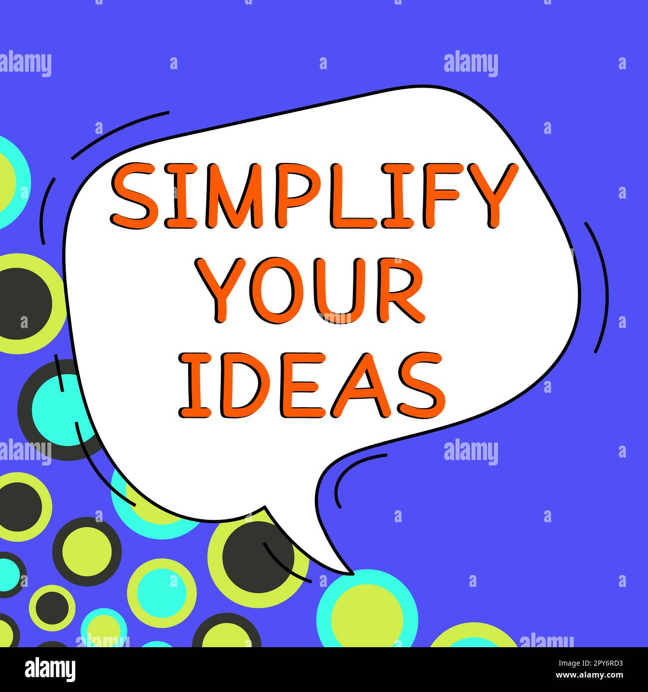 Text sign showing Simplify Your Ideas. Conceptual photo make simple or ...