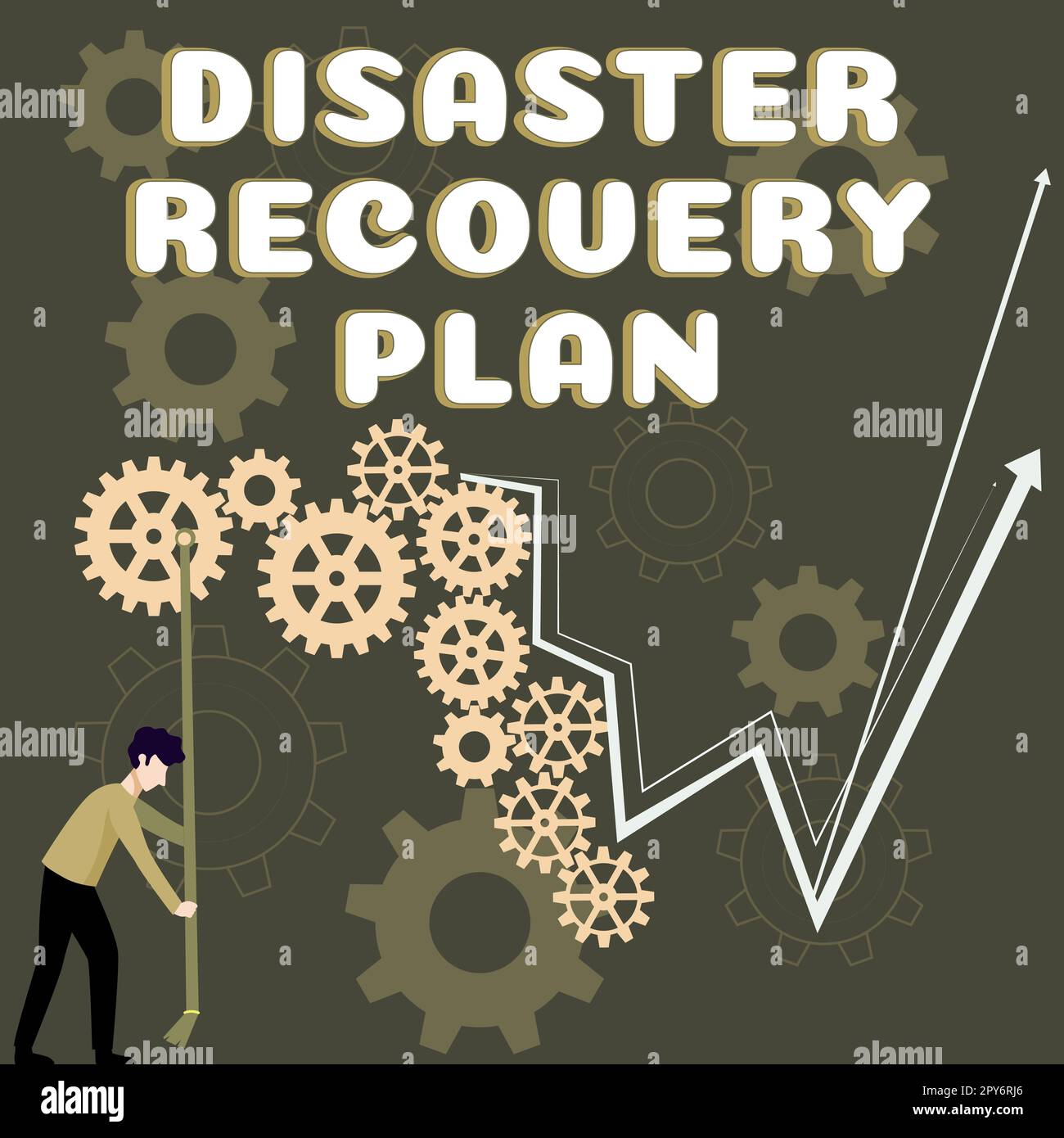 Hand writing sign Disaster Recovery Plan. Concept meaning having backup ...