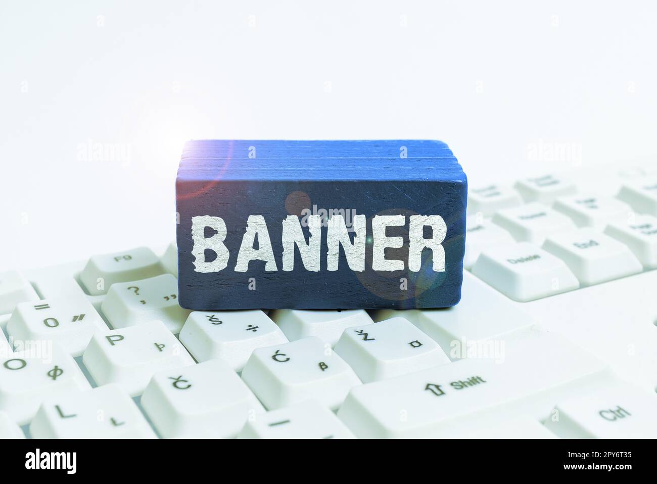 Text sign showing Banner. Internet Concept long strip cloth bearing ...