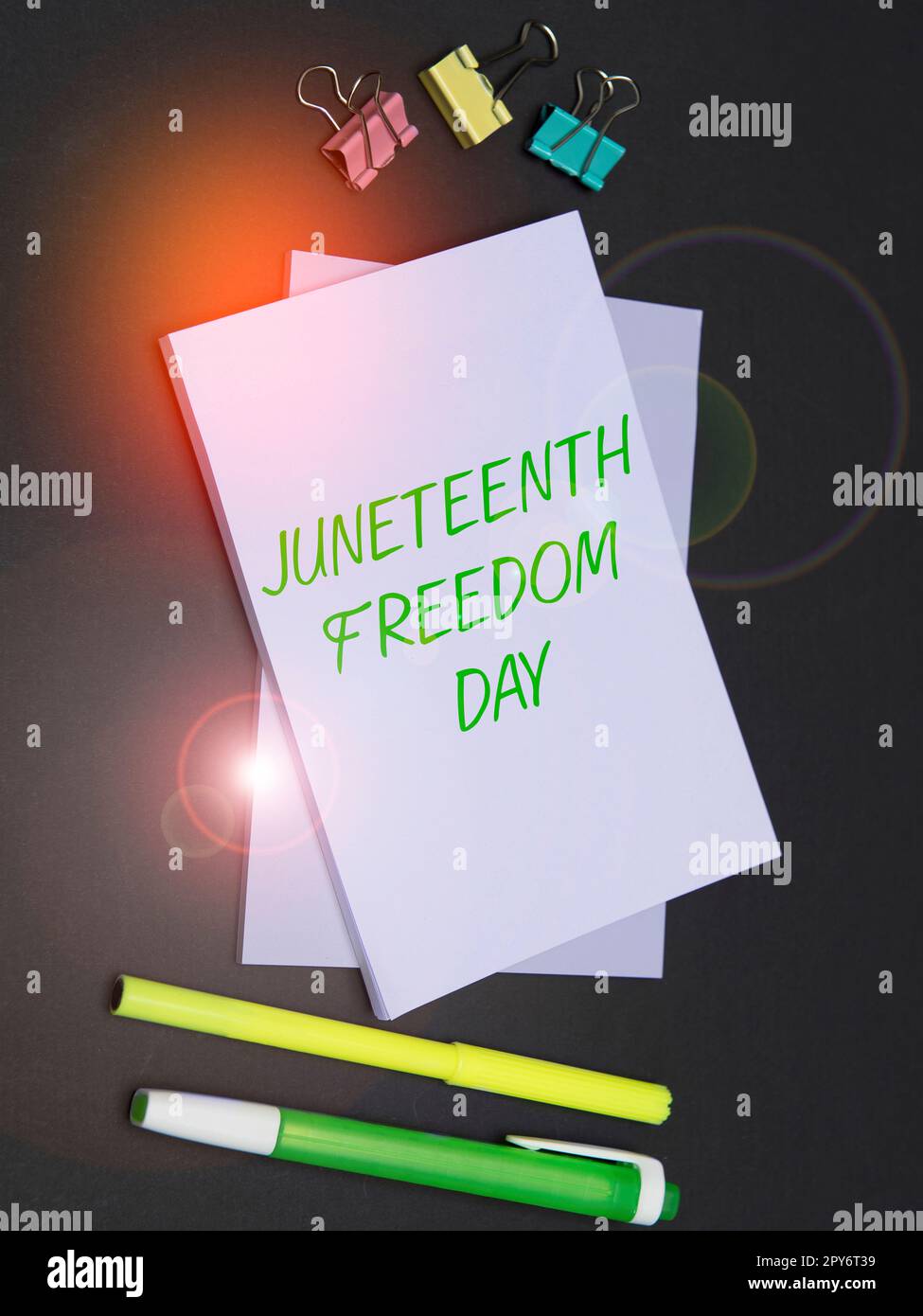 Writing displaying text Juneteenth Freedom Day. Concept meaning legal holiday in the United ...