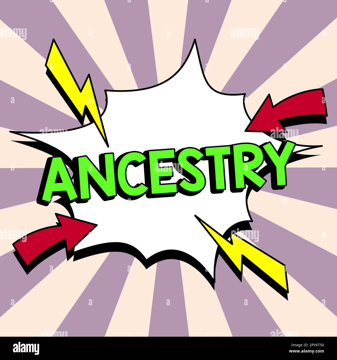 Sign displaying Ancestry. Concept meaning the history or developmental ...