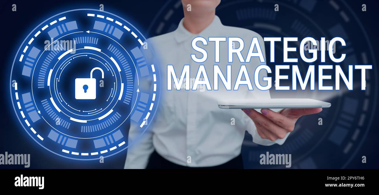 Writing displaying text Strategic Management. Business concept ...