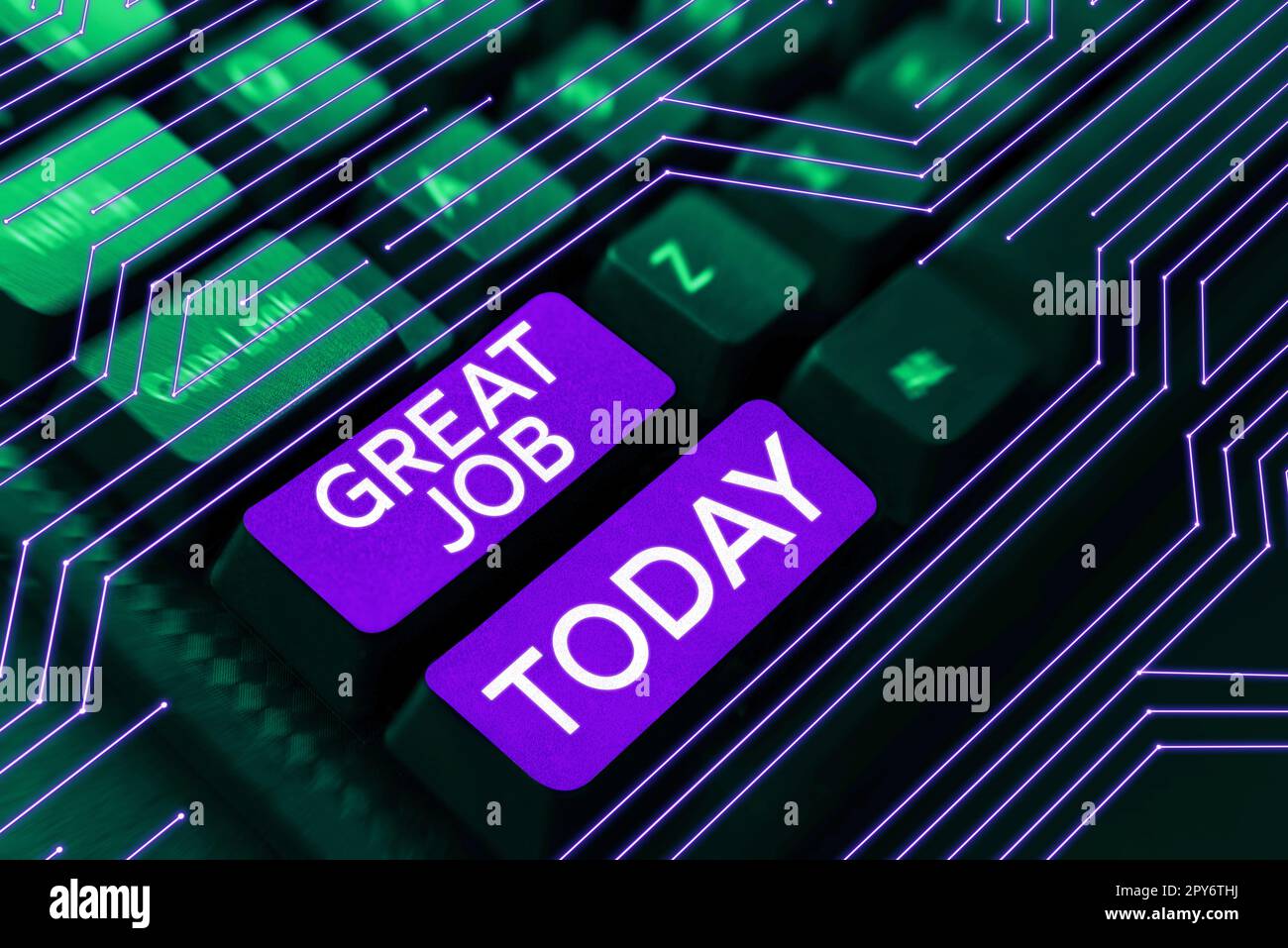 Conceptual caption Great Job Today. Internet Concept used praising someone for something they ...