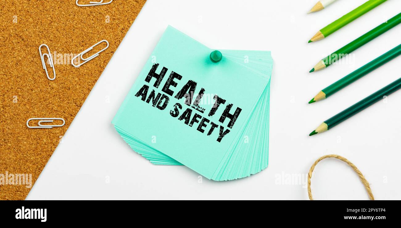 Handwriting text Health And Safety. Business overview Taking the ...