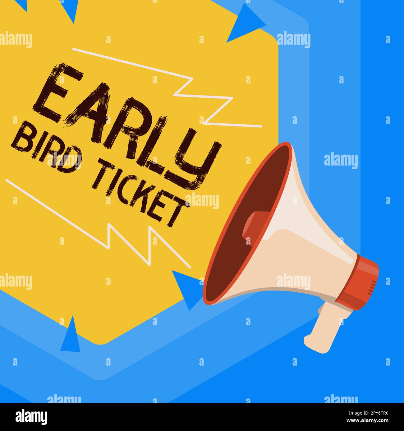 Hand writing sign Early Bird Ticket. Business showcase Buying a ticket ...