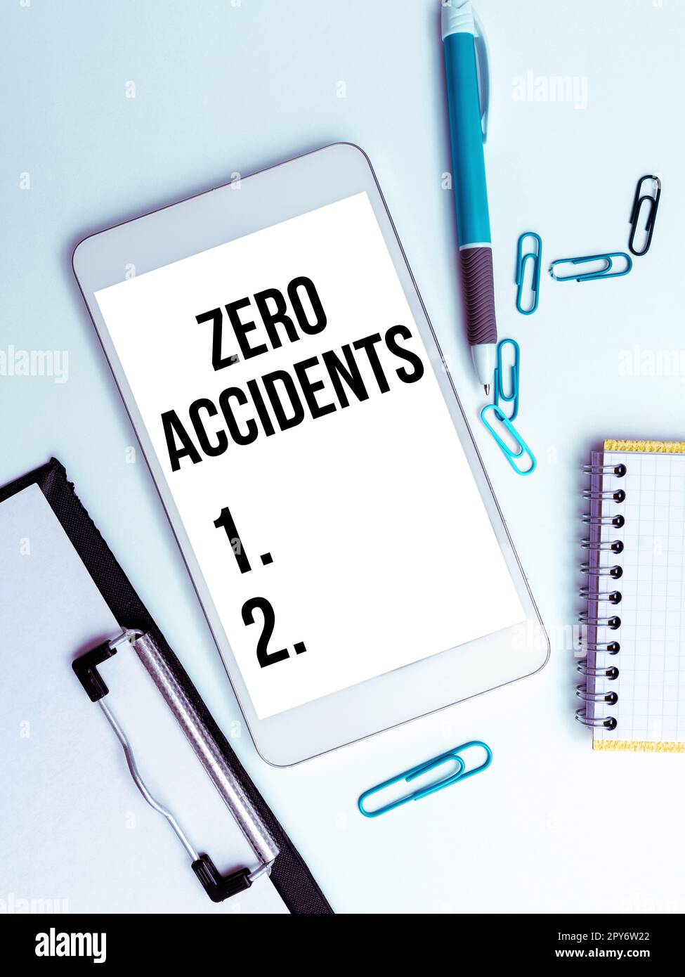 Conceptual caption Zero Accidents. Business overview important strategy ...