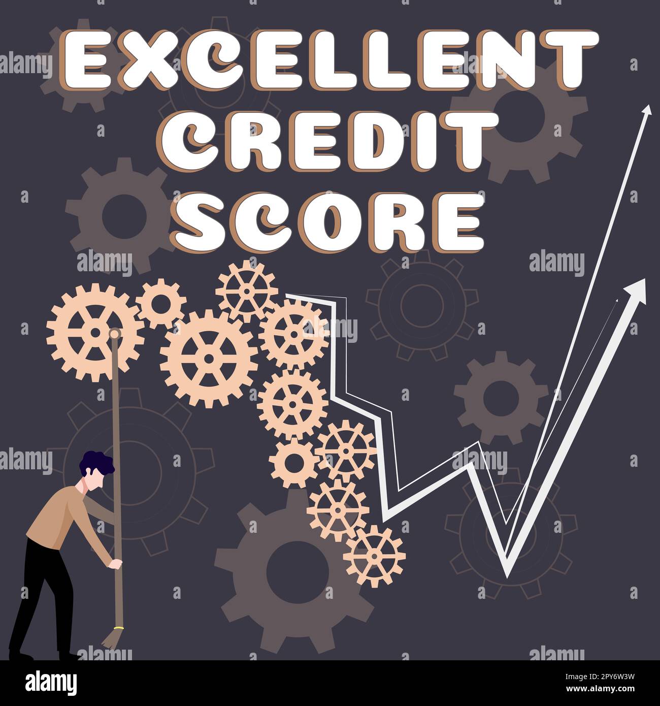 Sign displaying Excellent Credit Score. Concept meaning person's report ...