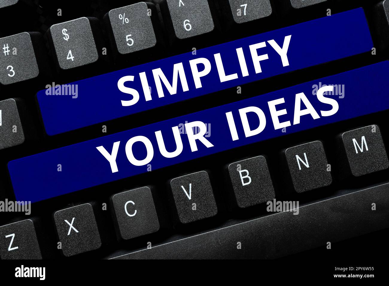 Hand writing sign Simplify Your Ideas. Word Written on make simple or ...