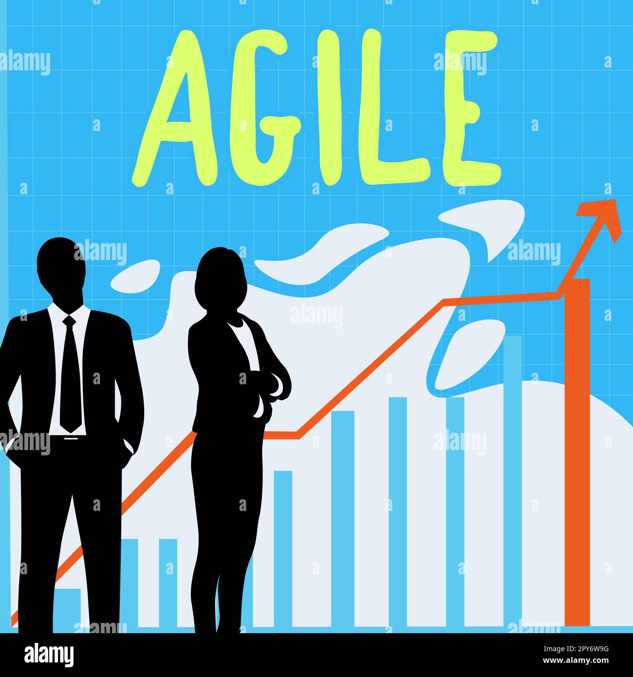 Text sign showing Agile. Word Written on particular approach to project ...