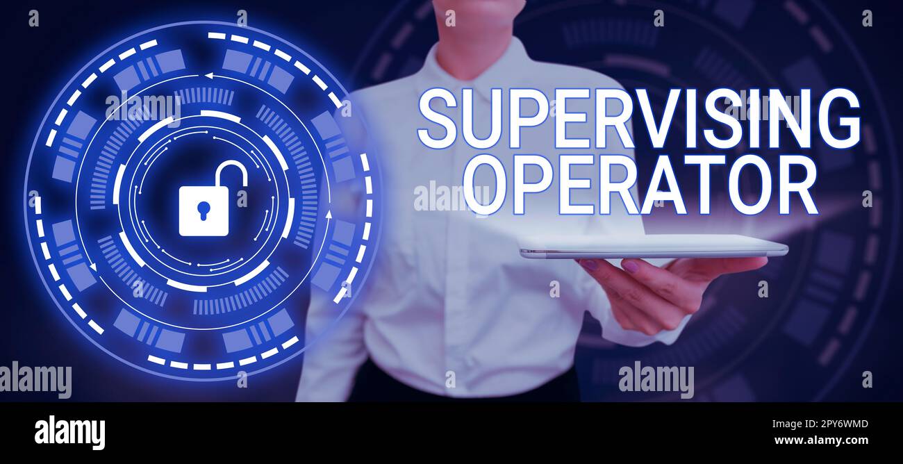 Conceptual display Supervising Operator. Business idea monitoring and ...