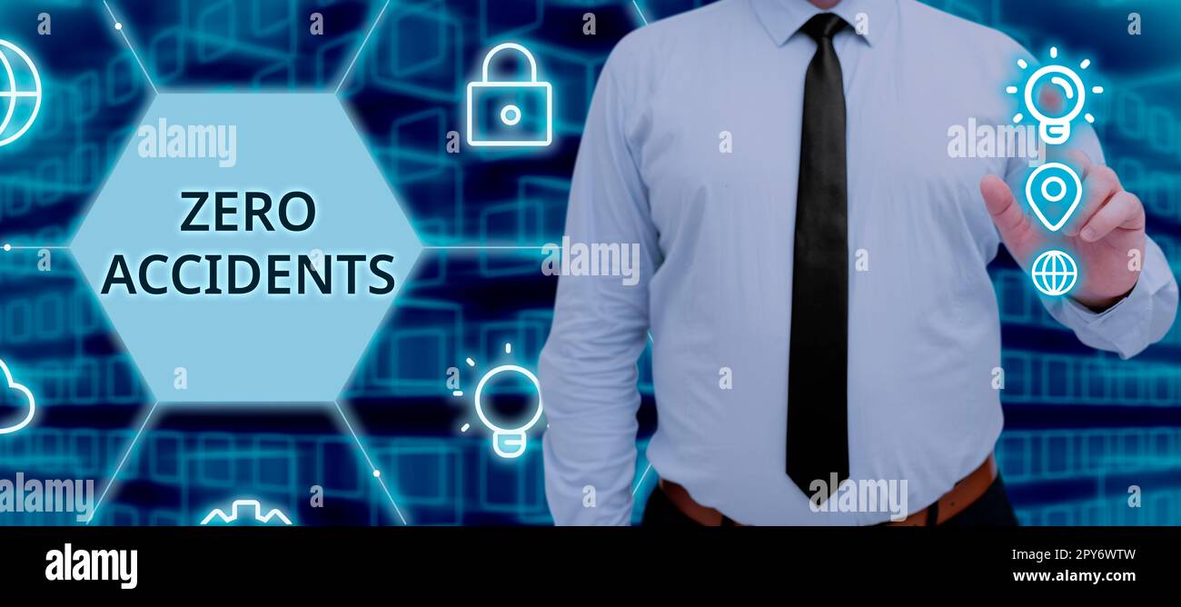 Conceptual display Zero Accidents. Business idea important strategy for ...