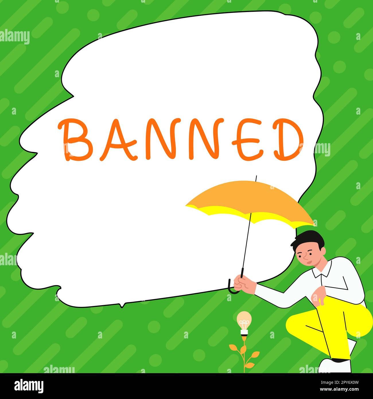 Text sign showing Banned. Conceptual photo Officially prevent someone ...