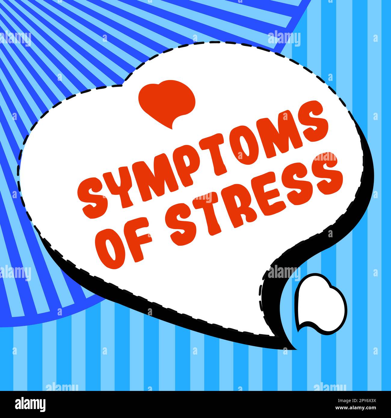 Handwriting text Symptoms Of Stress. Word for serving as symptom or ...