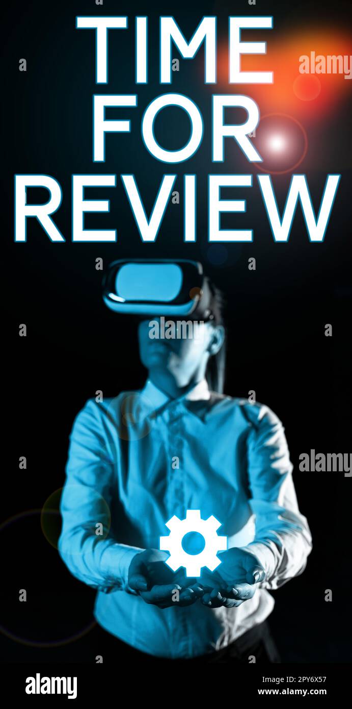 Text Caption Presenting Time For Review Business Approach Evaluation