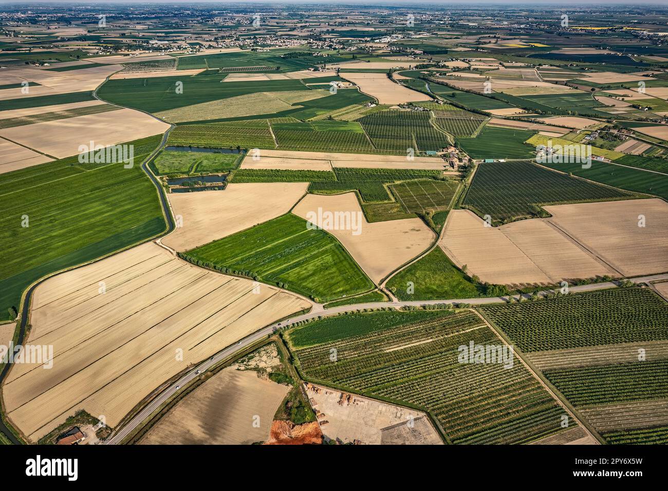 Breathtaking aerial view showcasing the vibrant, green landscapes of ...