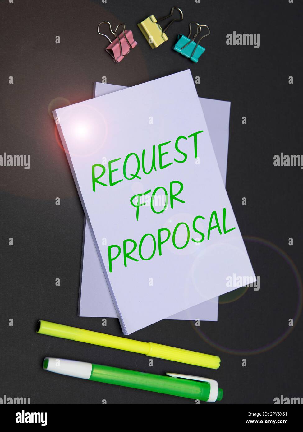 Inspiration showing sign Request For Proposal. Word Written on document ...