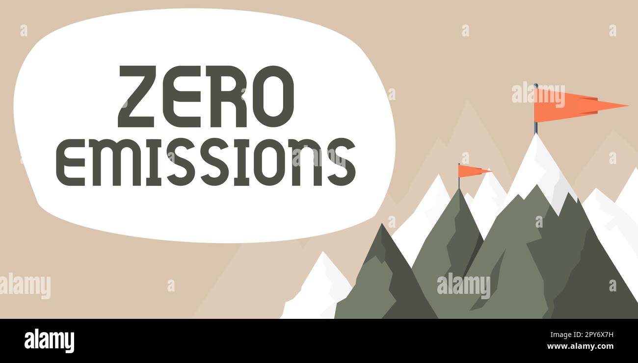 Inspiration showing sign Zero Emissions. Conceptual photo emits no ...