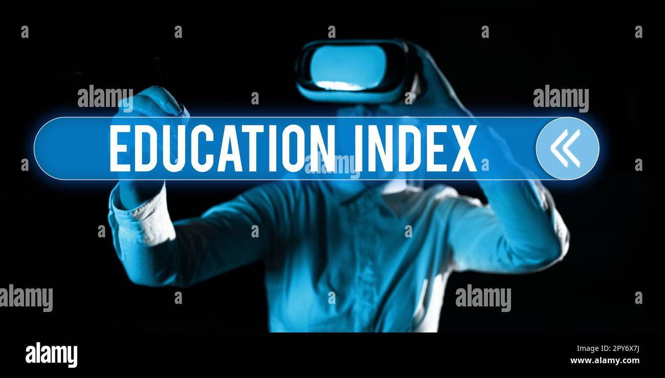 Handwriting text Education Index. Business showcase aiming to meet learning needs of all ...