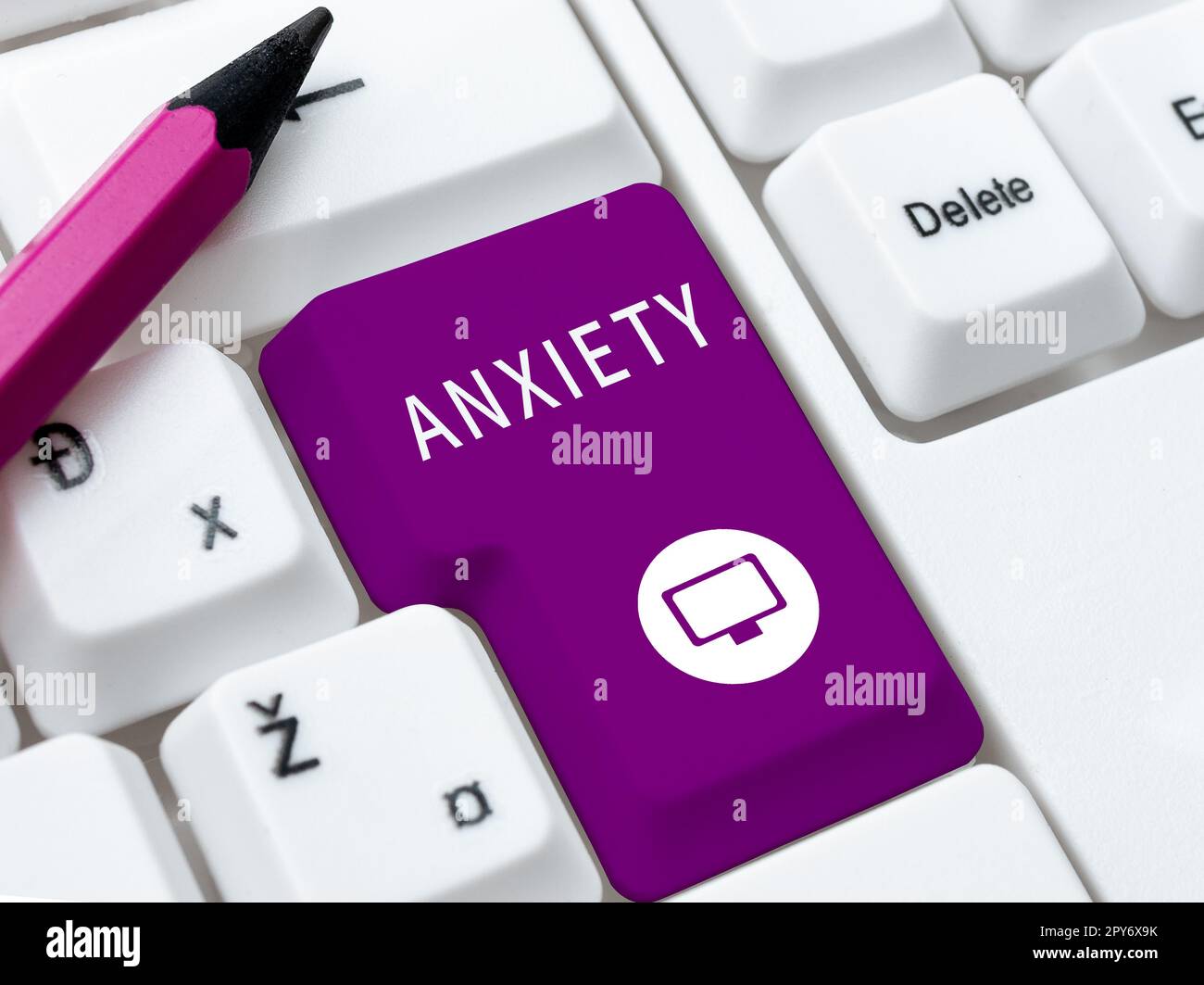 Text sign showing Anxiety. Word for Excessive uneasiness and ...