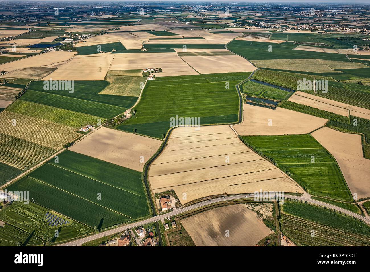 Breathtaking aerial view showcasing the vibrant, green landscapes of ...