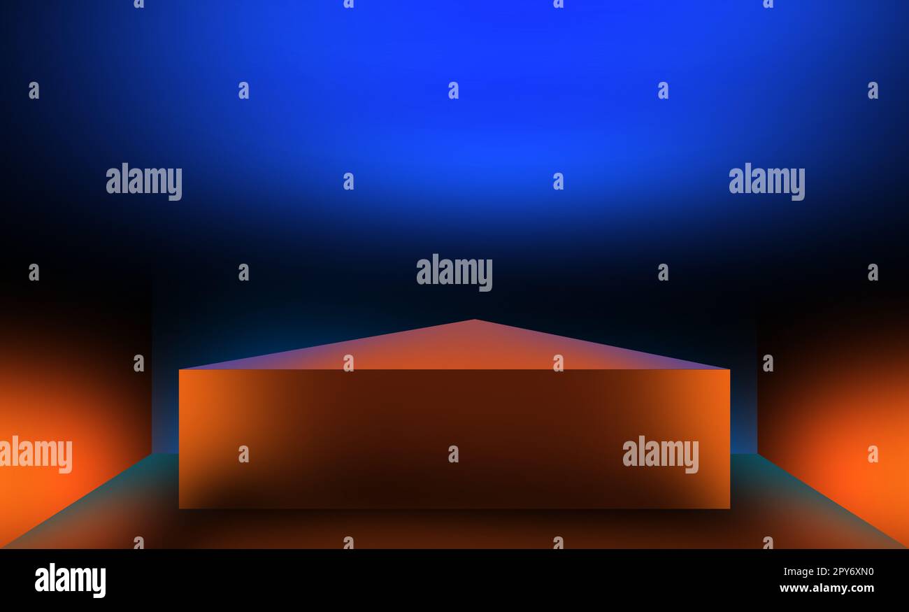 3d triangle podium, exhibition pedestal background-3d illustration ...