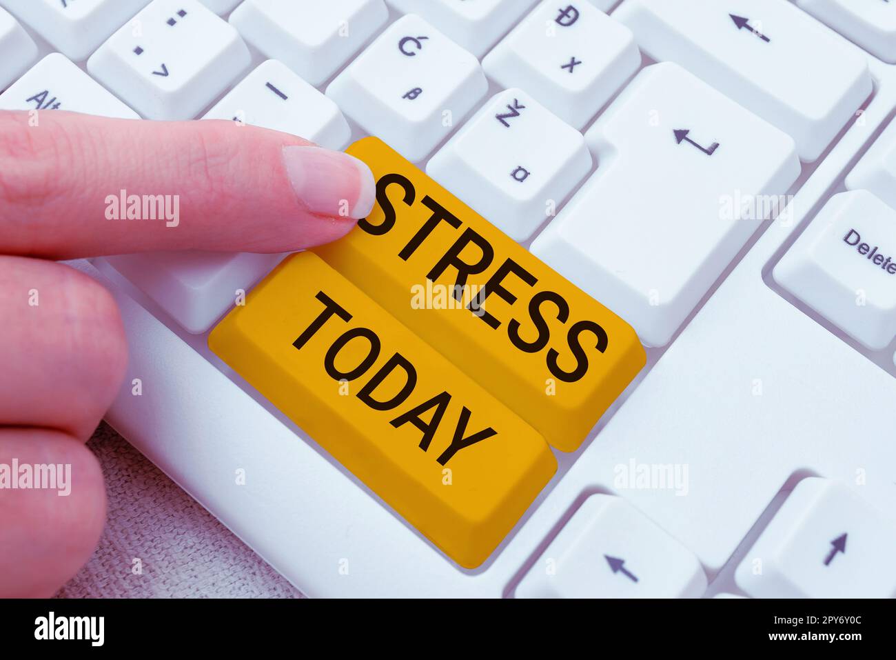 Hand writing sign Stress. Business approach a physical chemical or ...